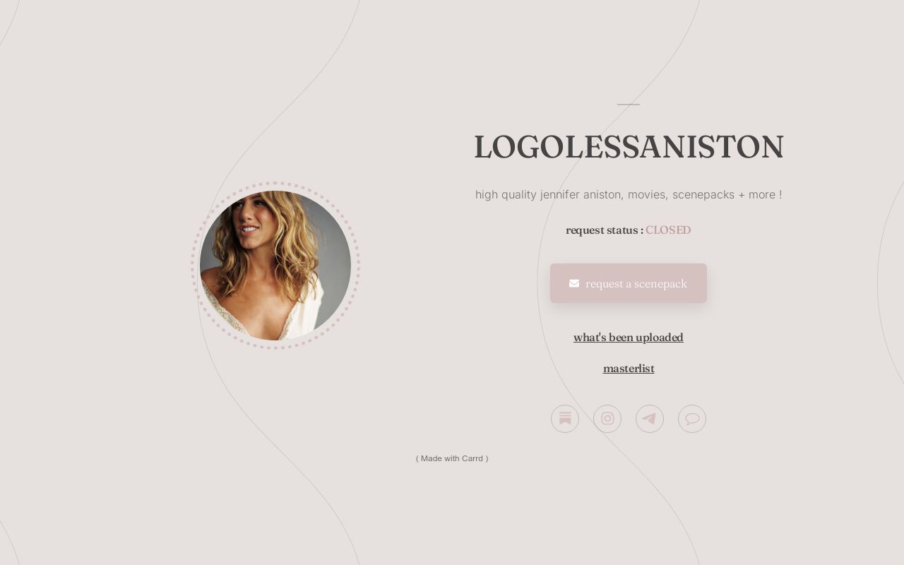 logolessaniston's carrd